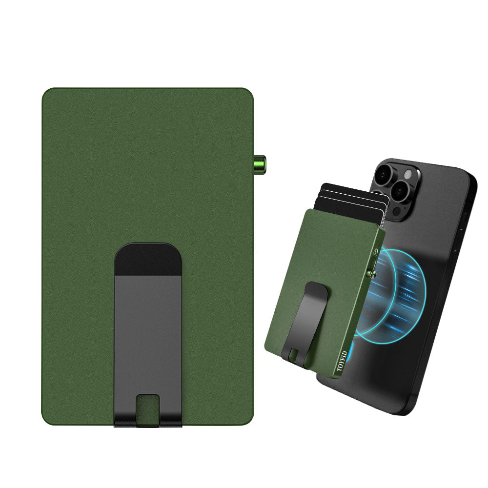 Minimalist Pop up Wallet with Money Clip, All Aluminum Slide Rfid Slim ...